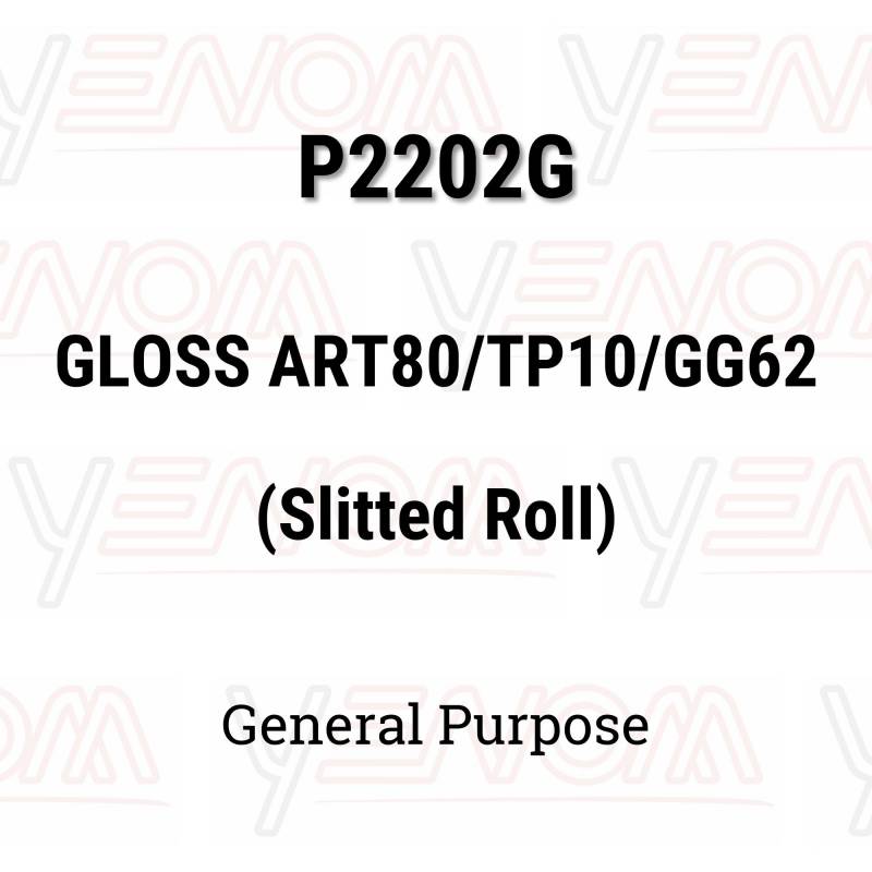 P2202G GLOSS ART80/TP10/GG62 (Slitted Roll) | Prime Paper Label